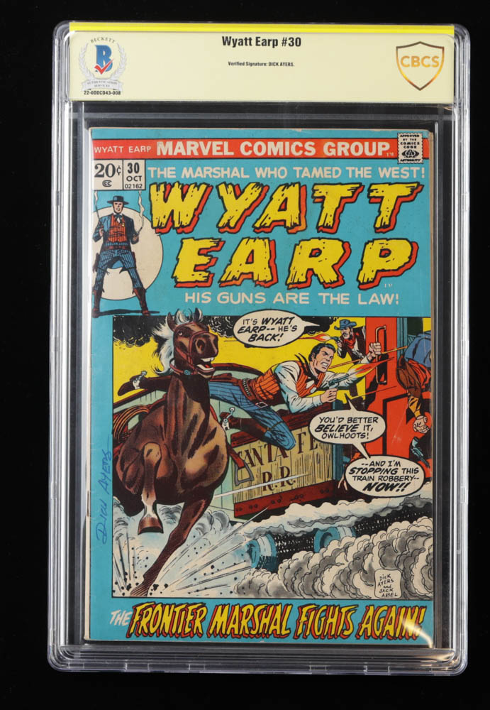 Dick Ayers Signed 1972 "Wyatt Earp" #30 Atlas Comic Book (CBCS ...