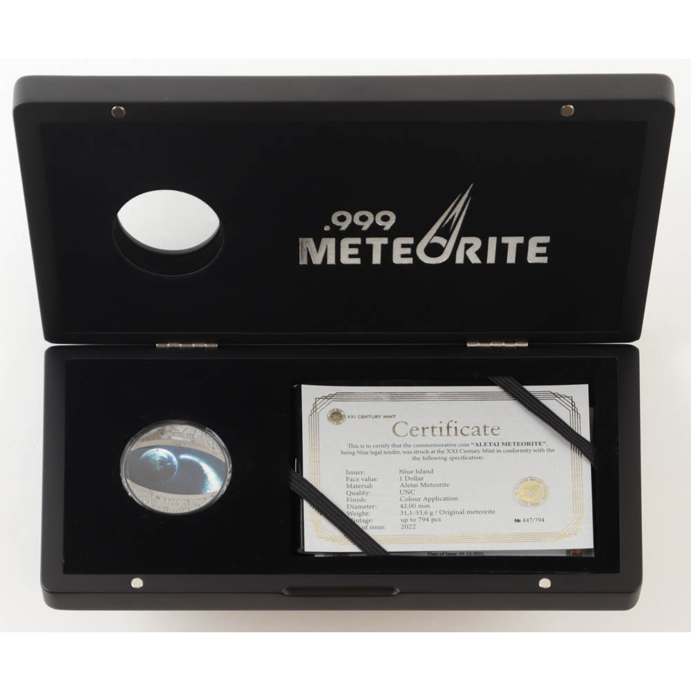 2022 LE Niue $1 Aletai Meteorite 6 Gram Meteorite Coin | Pristine Auction