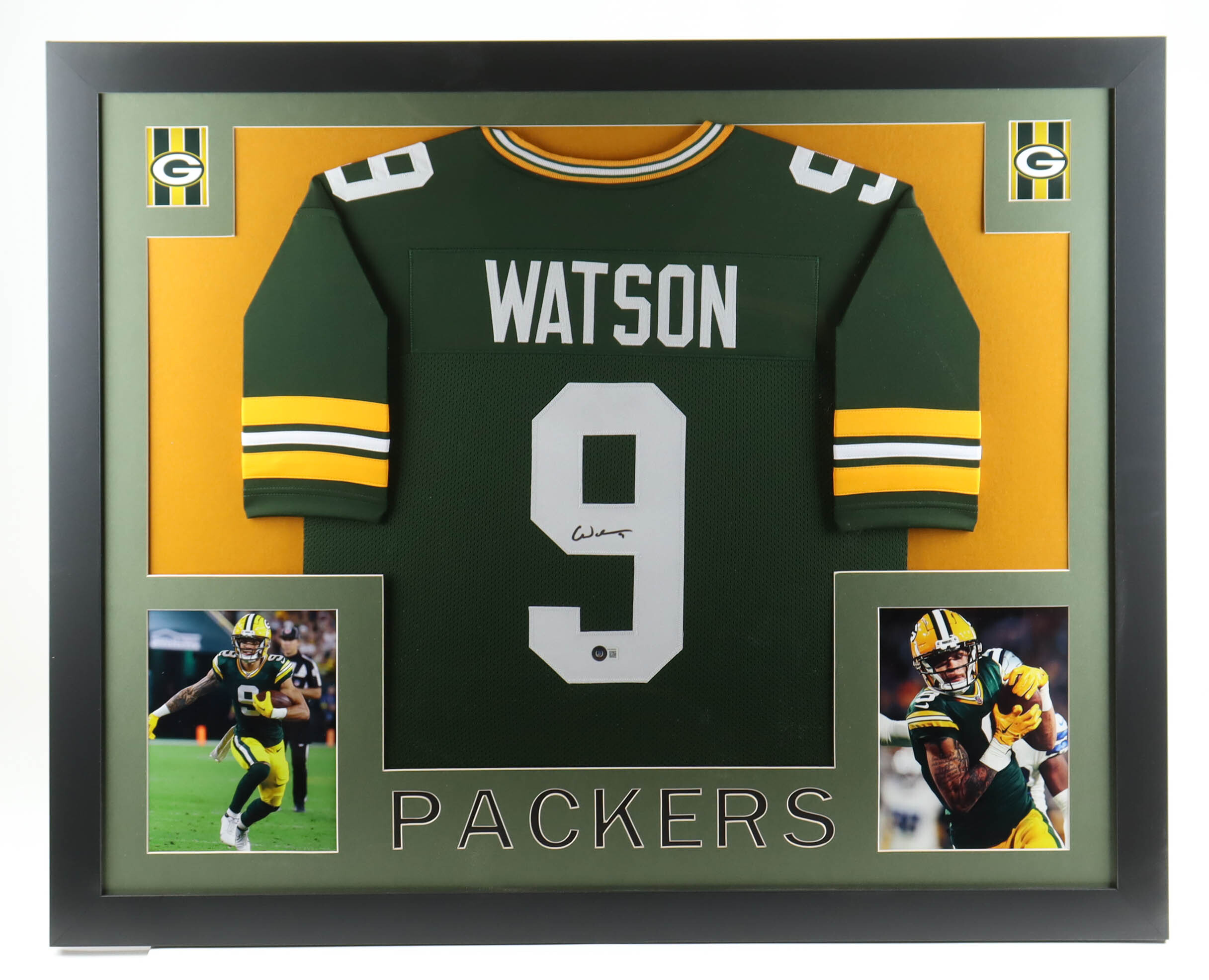 Christian Watson Signed Custom Framed Jersey Display (JSA) | Pristine ...