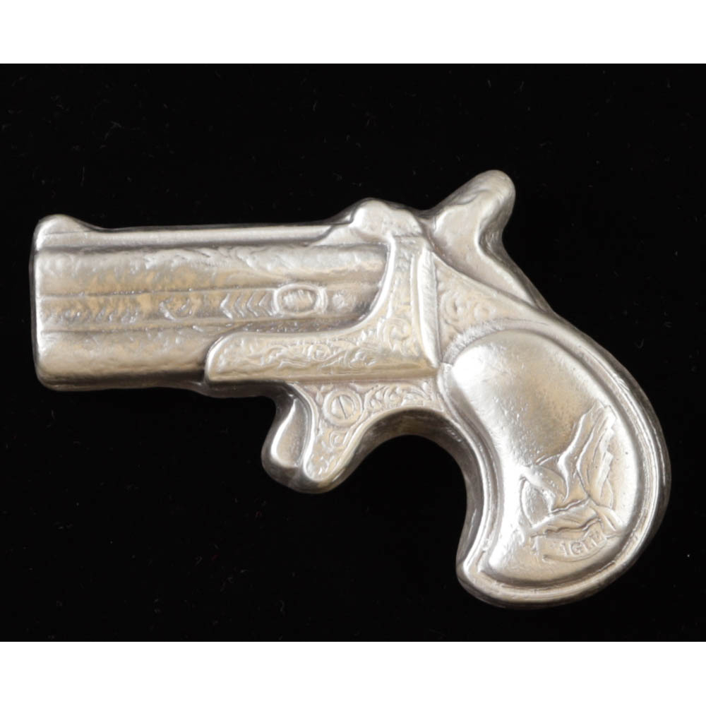 7oz .999 Bison Bullion Silver Eagle Derringer Gun Bullion Bar ...