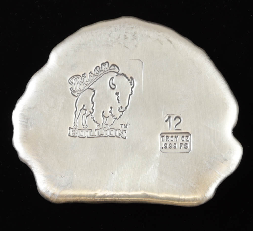 12 oz .999 Fine Silver Bison Bullion Silver Indian Chief Bullion Bar ...