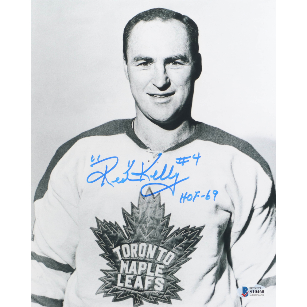 Red Kelly Signed Maple Leafs 8x10 Photo Inscribed "HOF 69" (Beckett ...