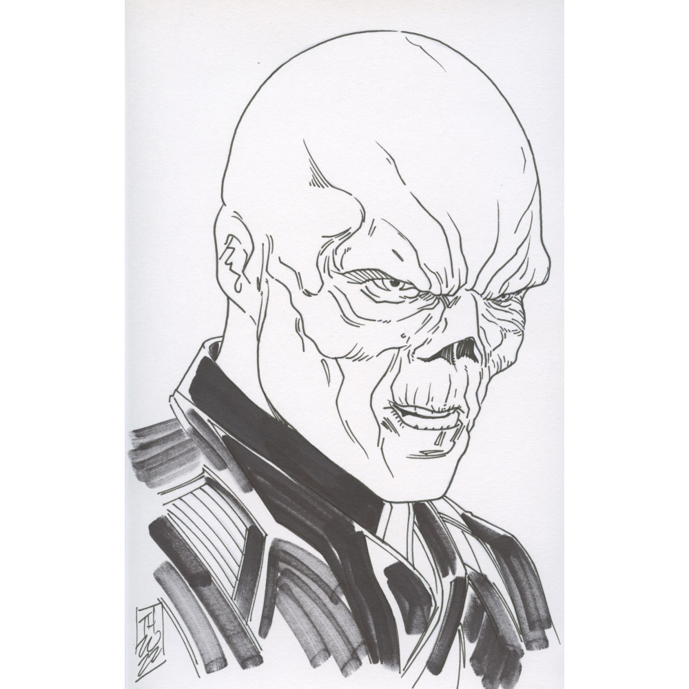 Red Skull - Marvel - Signed ORIGINAL 5.5" x 8.5" Drawing on Paper by ...