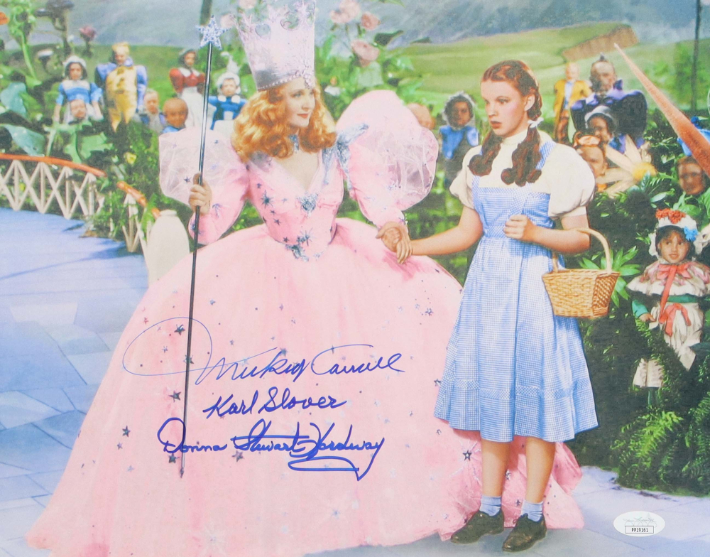 Mickey Carroll, Karl Slover & Donna Stewart-Hardway Signed "The Wizard ...