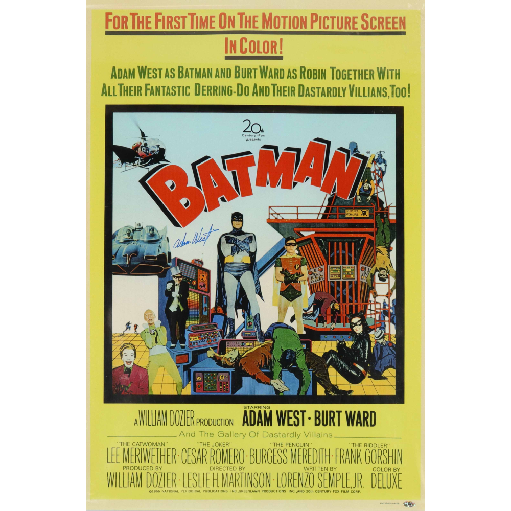 Adam West Signed "Batman" 27x40 Movie Poster (MAB) | Pristine Auction