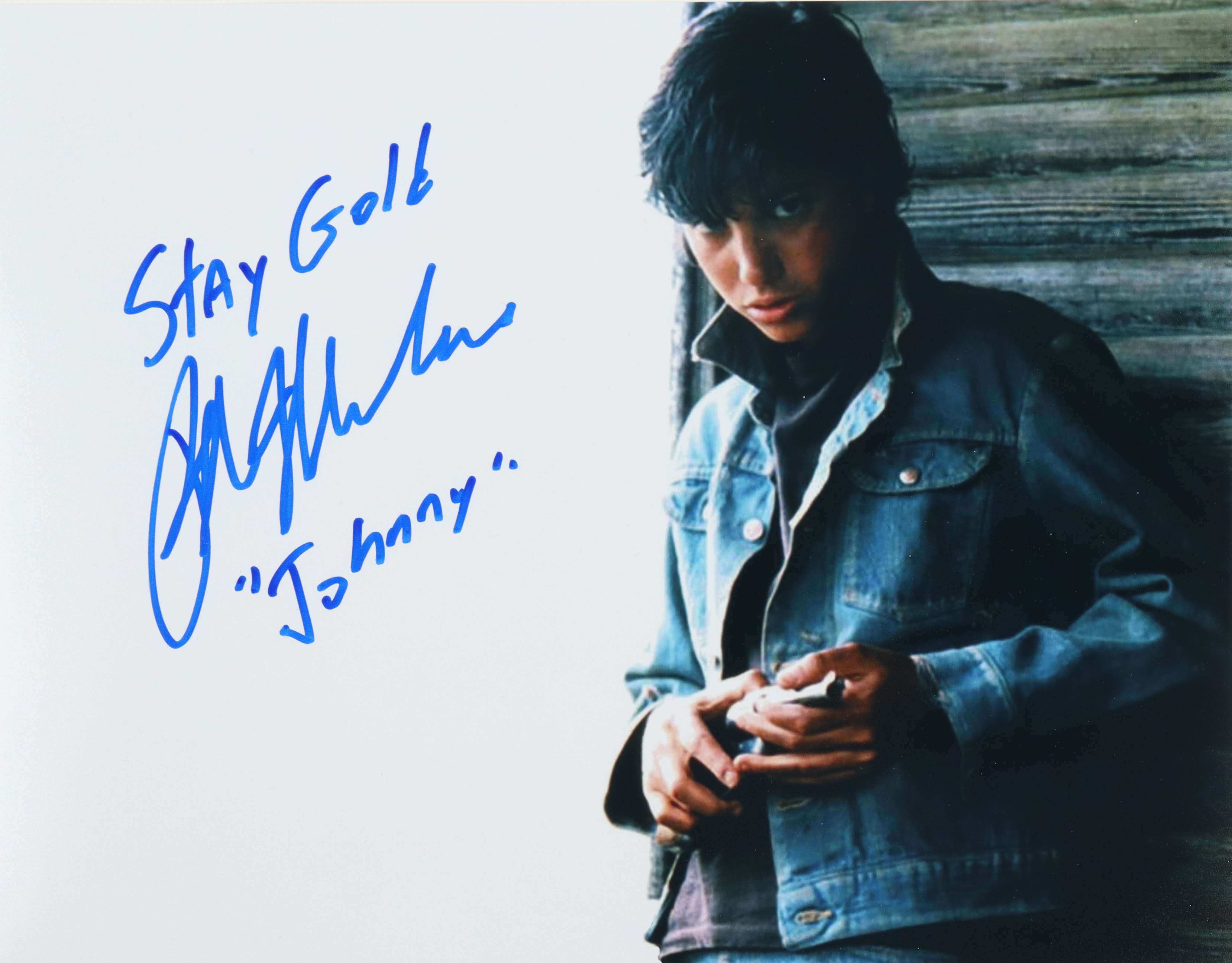 Ralph Macchio Signed "The Outsiders" 11x14 Photo Inscribed "Stay Gold ...