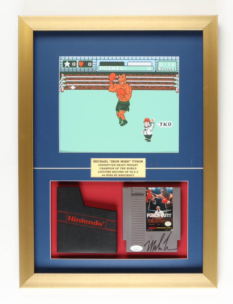 Mike Tyson Signed 1987 "Punch-Out!!" Vintage Nintendo Video Game ...