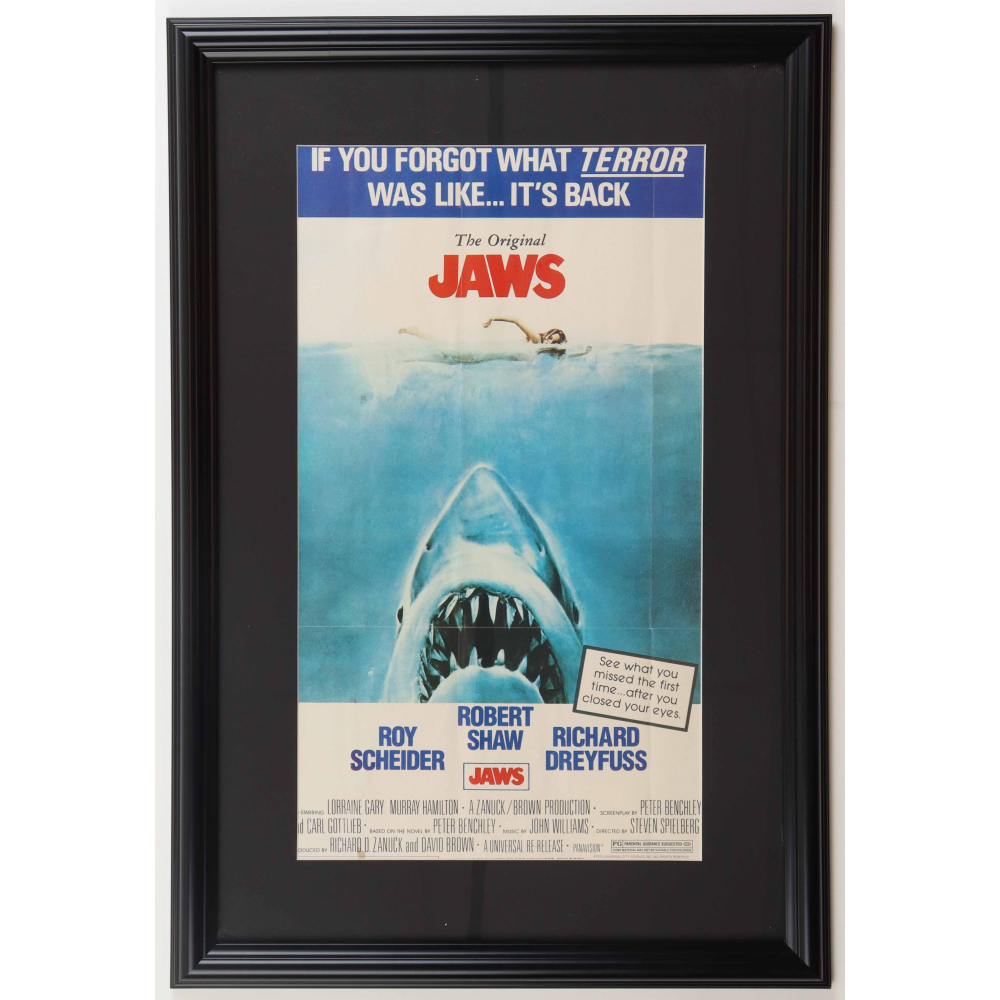 "Jaws" Custom Framed Movie Poster | Pristine Auction