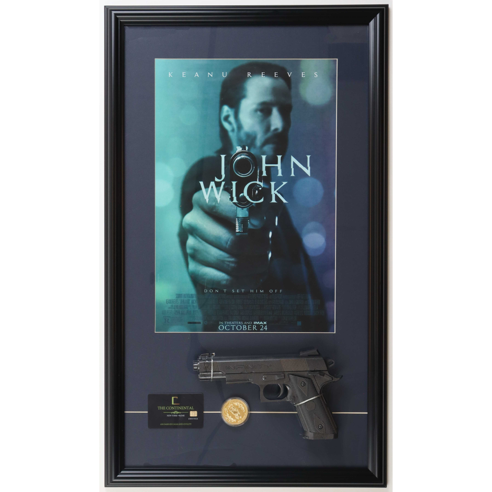 "John Wick" Custom Framed Movie Poster Display with Movie Prop Replica ...