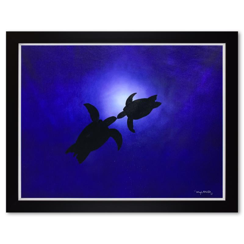 Wyland Signed "Untitled" Custom Framed Original Painting on Canvas (PA ...