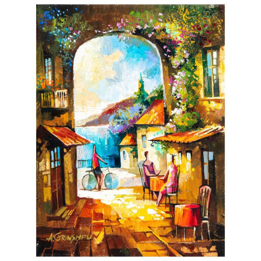 Alex Grinshpun Signed "Ladies Chit" 12x16 Original Oil Painting on ...