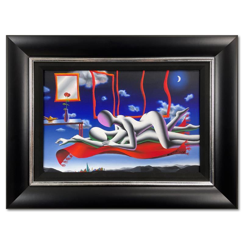 Mark Kostabi Signed "Dreams of Ecstasy" Custom Framed Original Oil ...