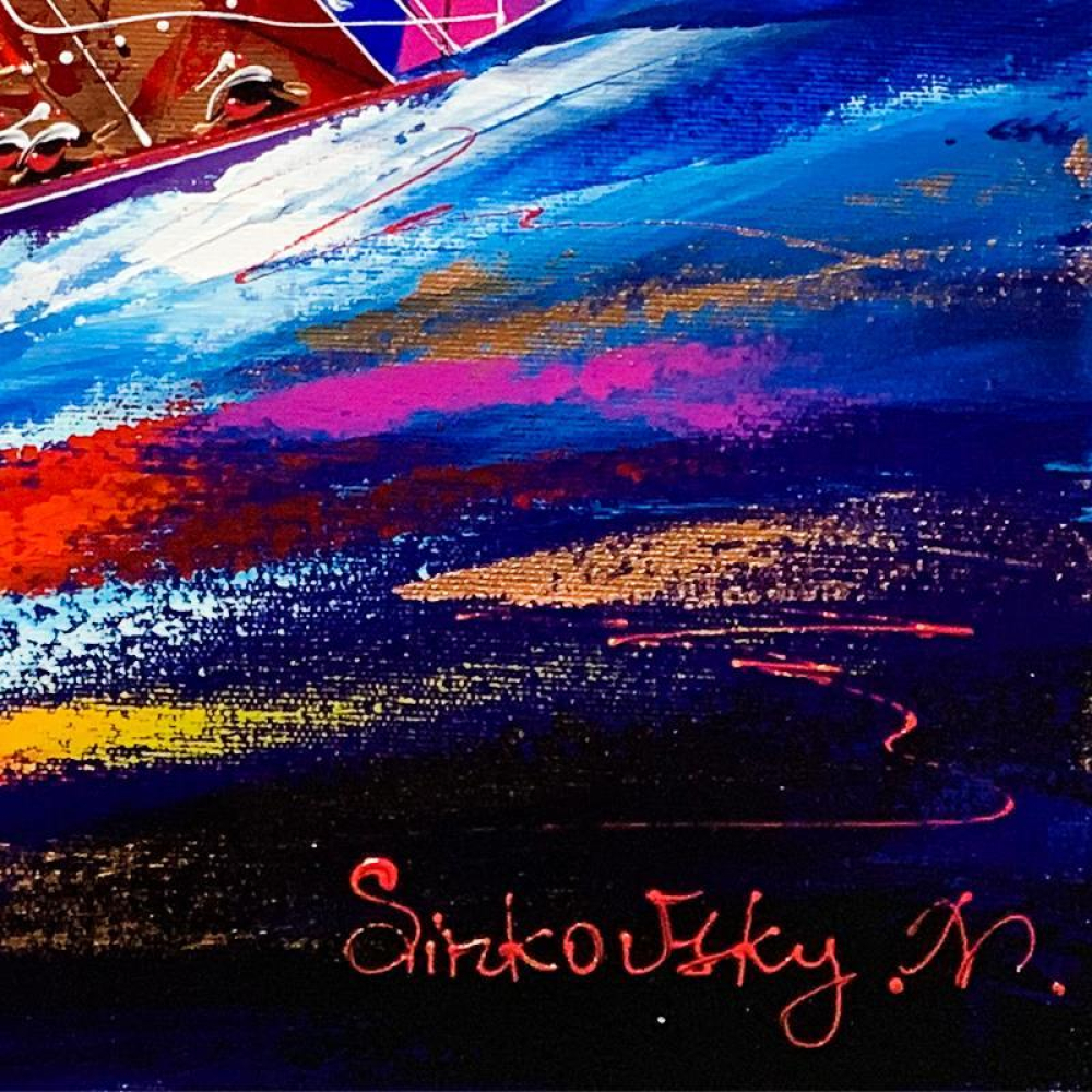 Natalia Sinkovsky Signed "Untitled" 20x20 Original Acrylic Painting on ...