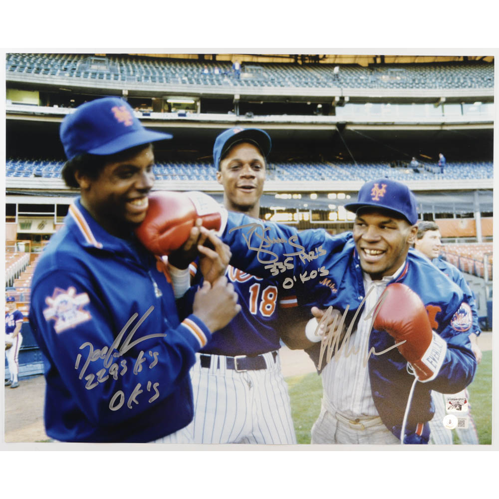 Mike Tyson, Doc Gooden & Daryl Strawberry Signed 16x20 Photo Inscribed ...