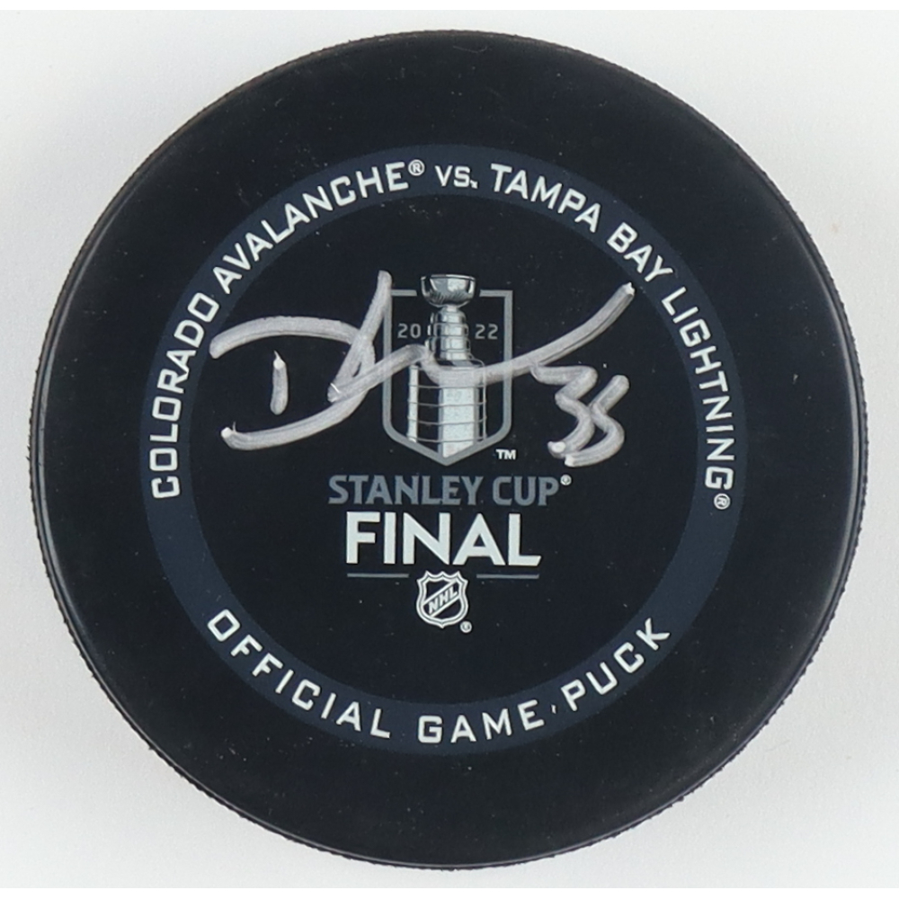 Darcy Kuemper Signed Avalanche 2022 Stanley Cup Final Logo Hockey Puck ...