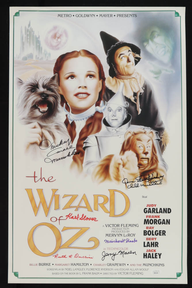 "The Wizard of Oz" 16x24 Photo Signed by (6) with Mickey Carroll, Karl ...