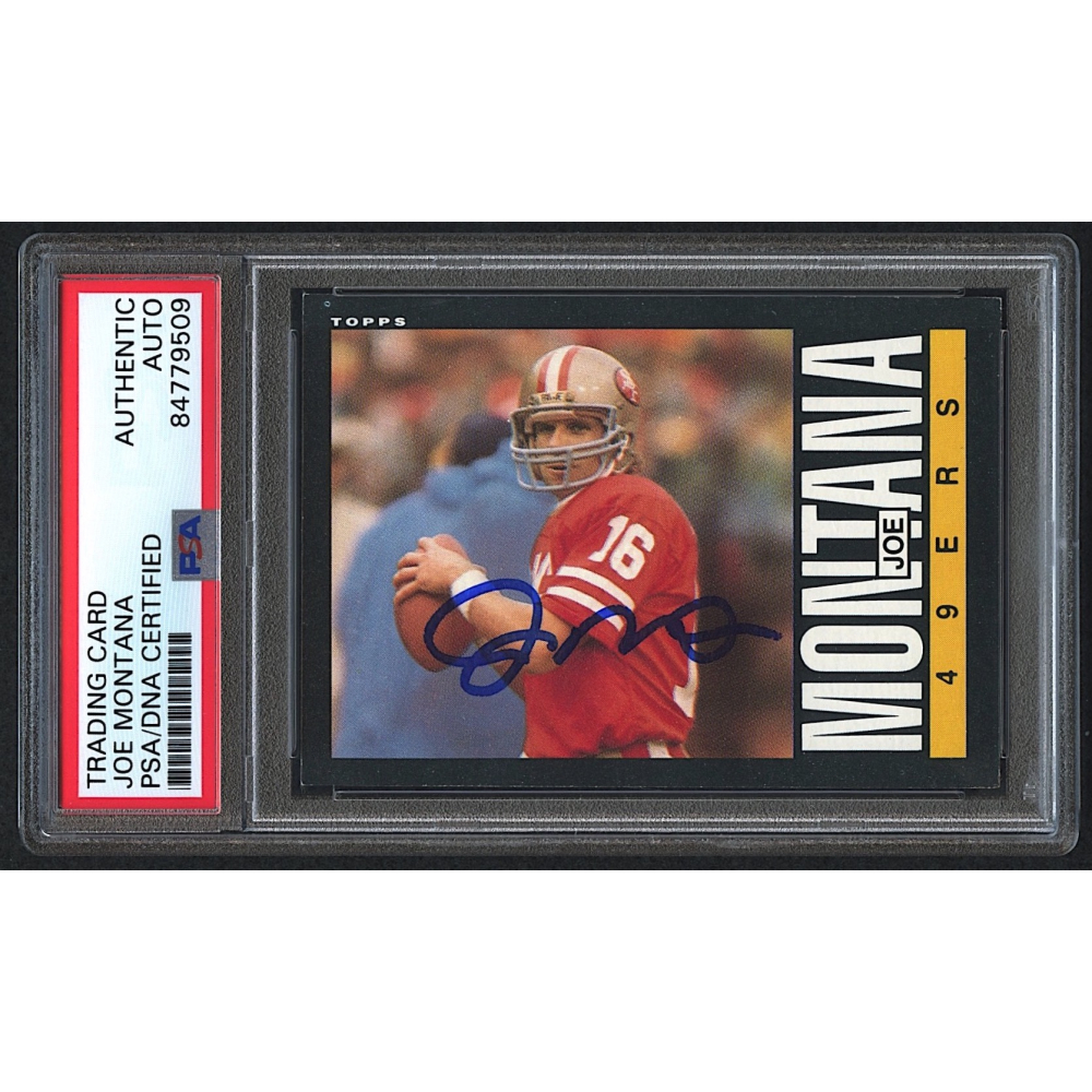 Joe Montana Signed Football Card (PSA Encapsulated) | Pristine Auction