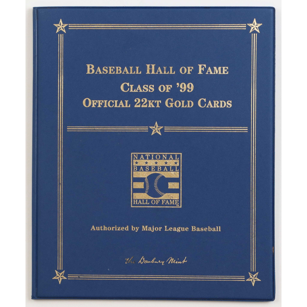 "Baseball Hall of Fame: Class of '99" Danbury Mint 22kt Gold Card ...