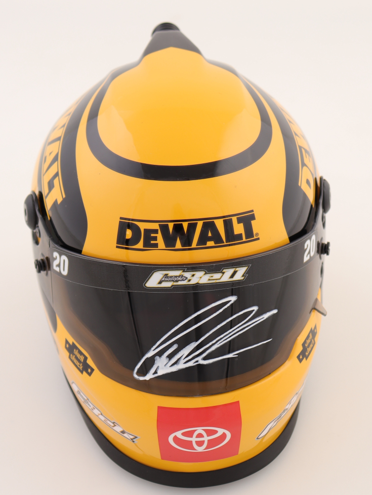 Christopher Bell Signed NASCAR #20 Dewalt 1:2 Scale Mini Helmet (PA ...