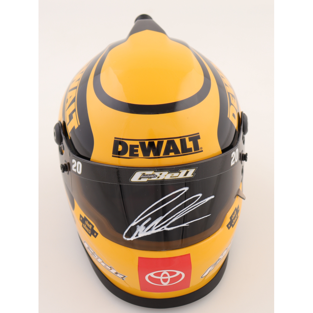 Christopher Bell Signed NASCAR #20 Dewalt 1:2 Scale Mini Helmet (PA ...