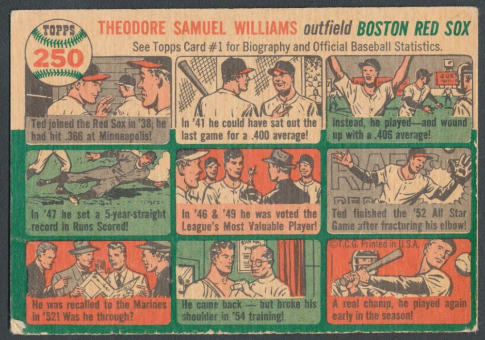 Ted Williams 1954 Topps #250 | Pristine Auction