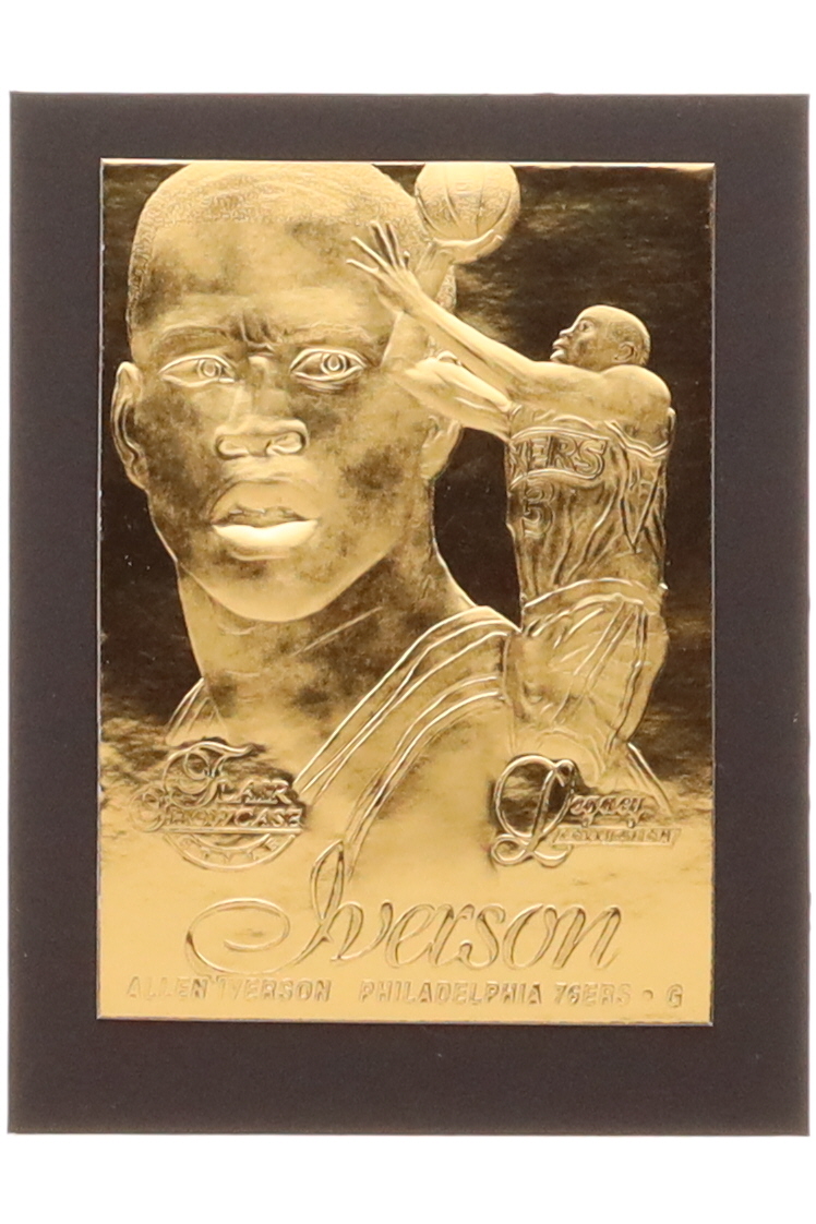Allen Iverson 1996-97 Flair Showcase Legacy Collection 23Kt Gold Card ...