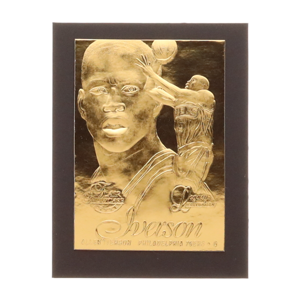 Allen Iverson 1996-97 Flair Showcase Legacy Collection 23Kt Gold Card ...