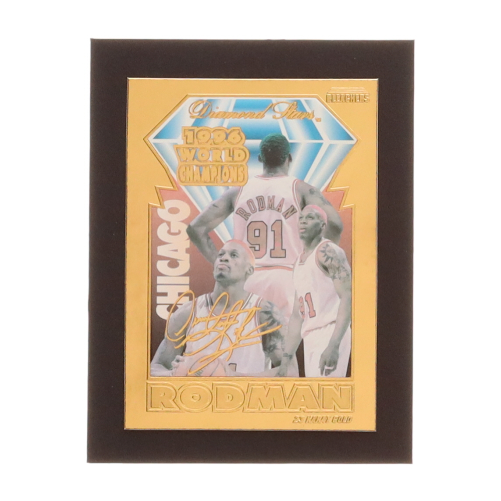Dennis Rodman 1996 Bleachers Diamond Stars 23Kt Gold Card #01597 ...