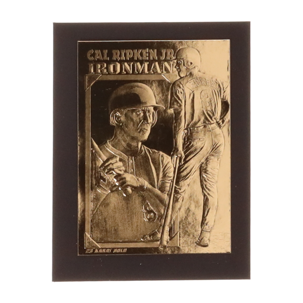 Cal Ripken Jr. 1995 Bleachers Ironman 23Kt Gold Card #56154 | Pristine ...