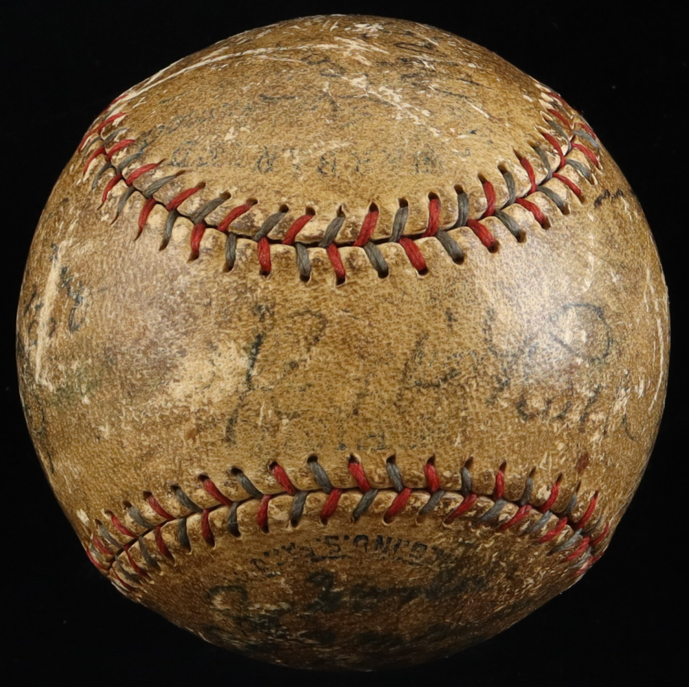 1928 Yankees Baseball Team-Signed by (16) with Babe Ruth, Leo Durocher ...