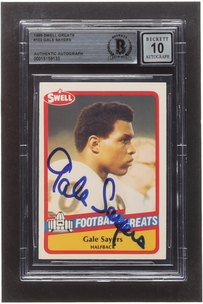 Gale Sayers Signed 1989 Swell Greats #102 (BGS) | Pristine Auction
