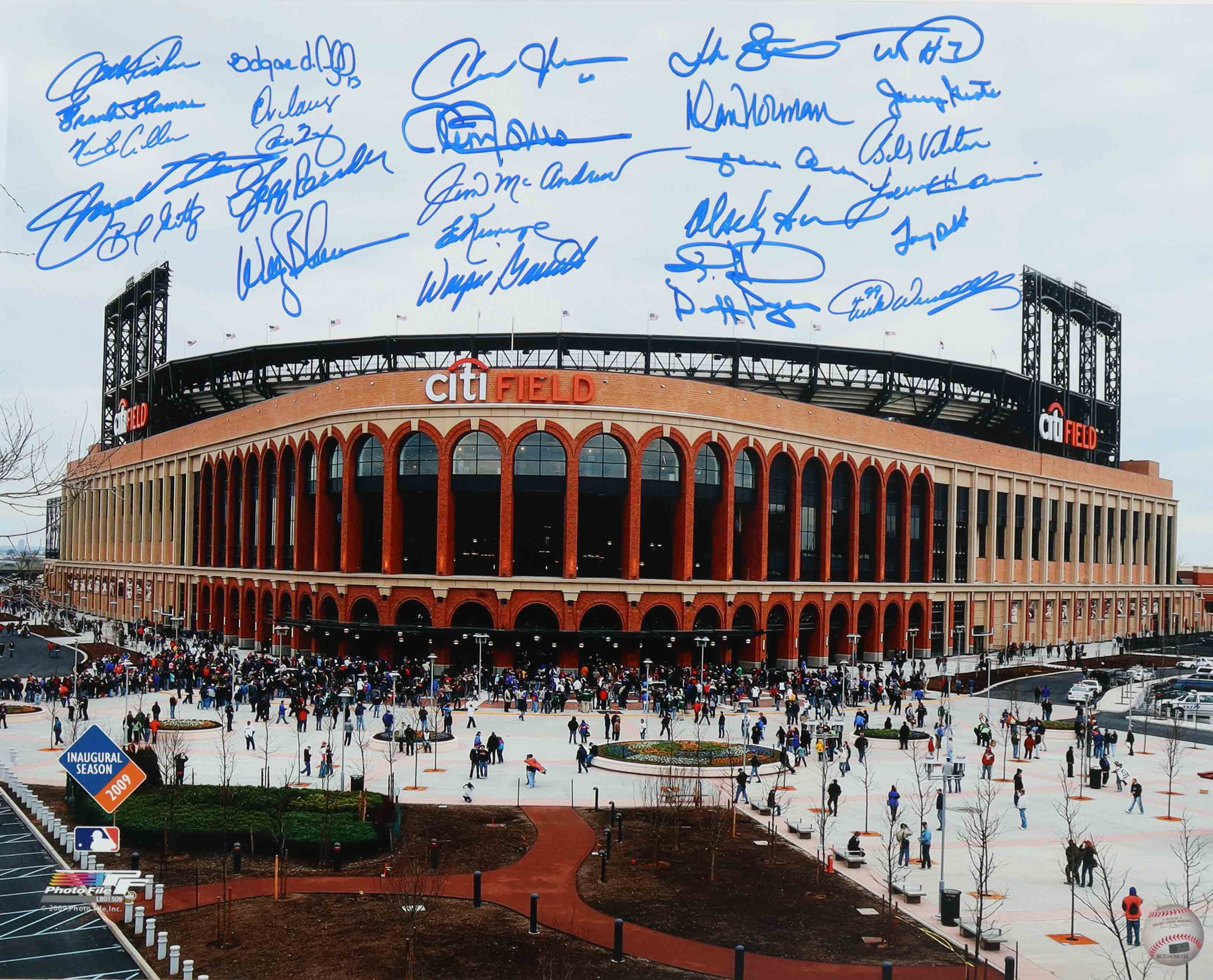 "Citi Field" 16x20 Photo Signed by (27) with Duffy Dyer, Dan Norman ...