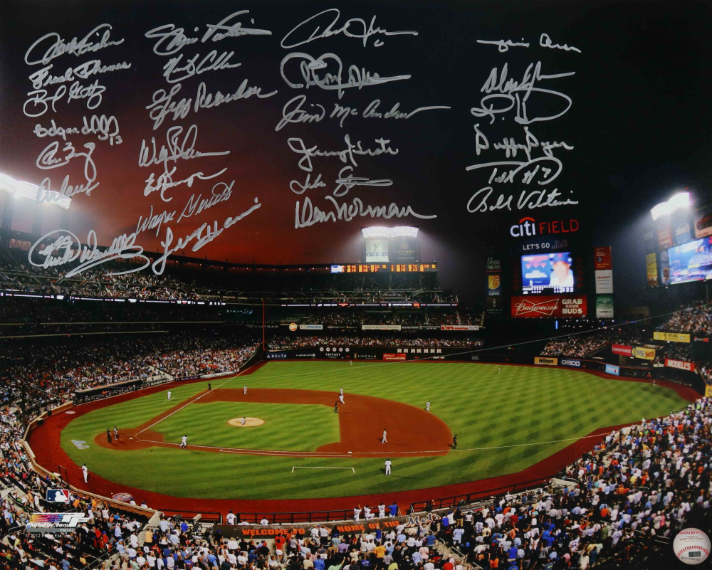 Mets Greats 16x20 Photo Signed By (26) With Jim McAndrews, Cleon Jones ...