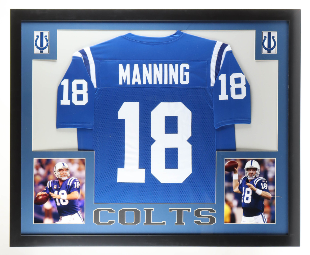 Peyton Manning Colts Custom Framed Jersey Display | Pristine Auction