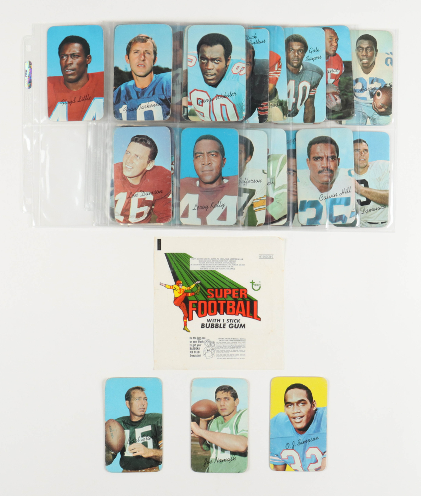 1970 Topps Super Complete Set of (35) Football Cards with Bart Starr #3 ...