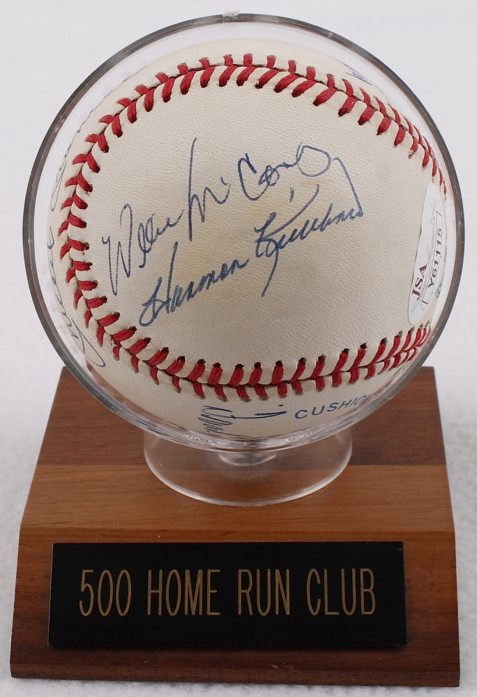 500 Home Run Club OAL Baseball Signed by (10) with Mickey Mantle, Frank ...