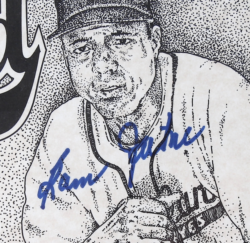 Willie Grace, Sam Jethroe & Nap Gulley Signed Cleveland Buckeyes 17x21 ...