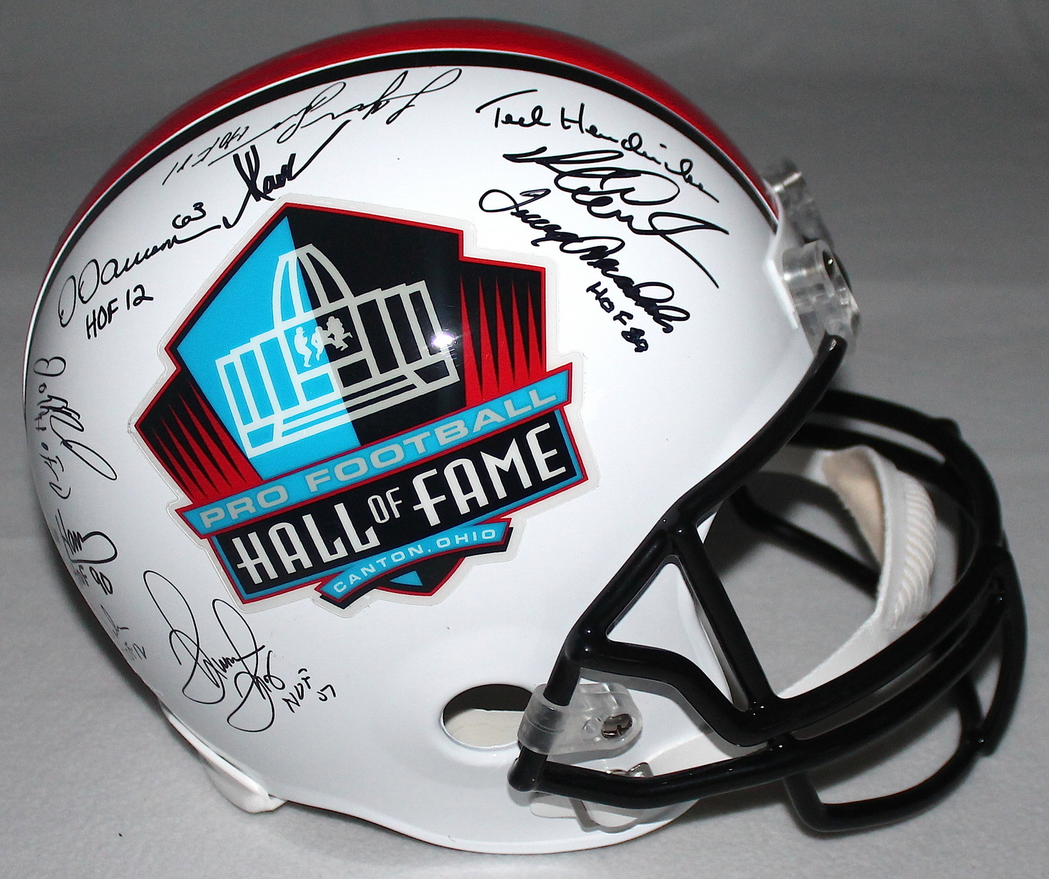 NFL HOF Full-Size Helmet Signed by (20) with Joe Namath, Terry Bradshaw ...