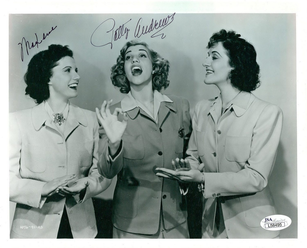 Patty Andrews & Maxene Andrews Signed "The Andrews Sisters" 8x10 Photo ...