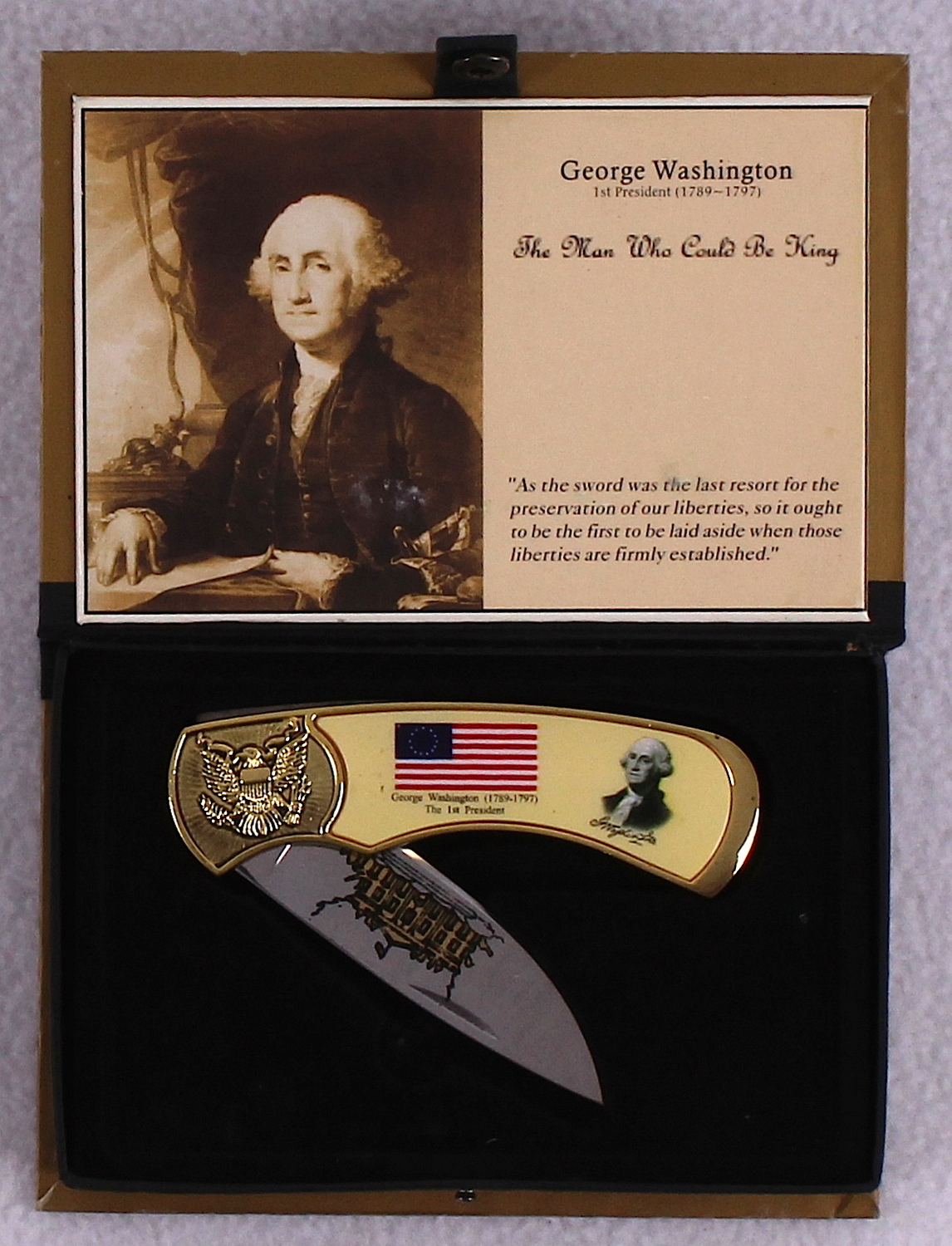 George Washington Commemorative Presidential Knife with Original Box ...