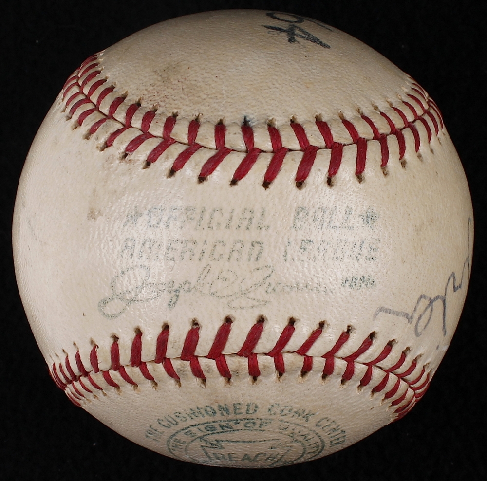 Jimmie Foxx & George Sisler Signed OAL Baseball (JSA ALOA) | Pristine ...