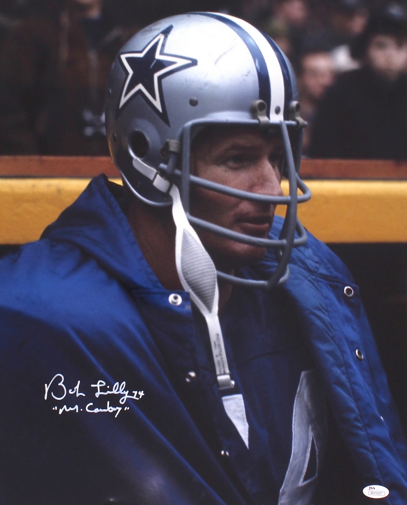 Bob Lilly Signed Cowboys 16x20 Photo Inscribed "Mr. Cowboy" (JSA COA ...