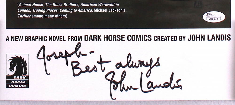 John Landis Signed 11x17 "Teenage Vampire" Lithograph Inscribed "Joseph ...