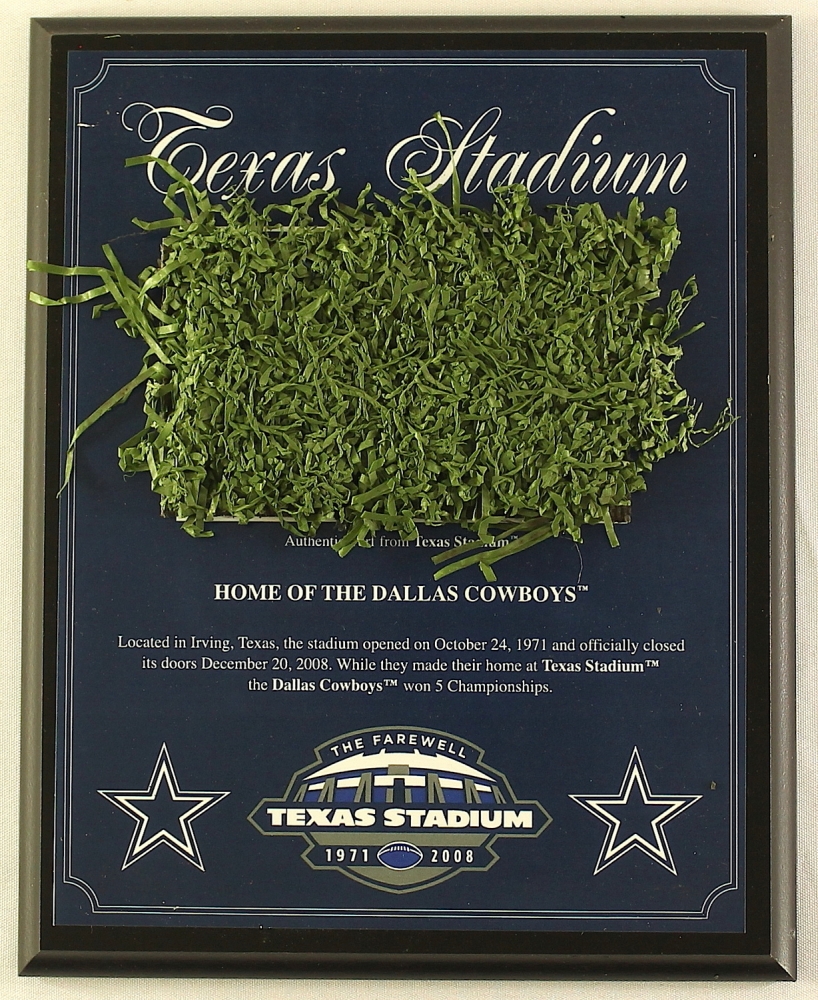Dallas Cowboys Texas Stadium Final Season 8x10 Plaque with Game-Used ...