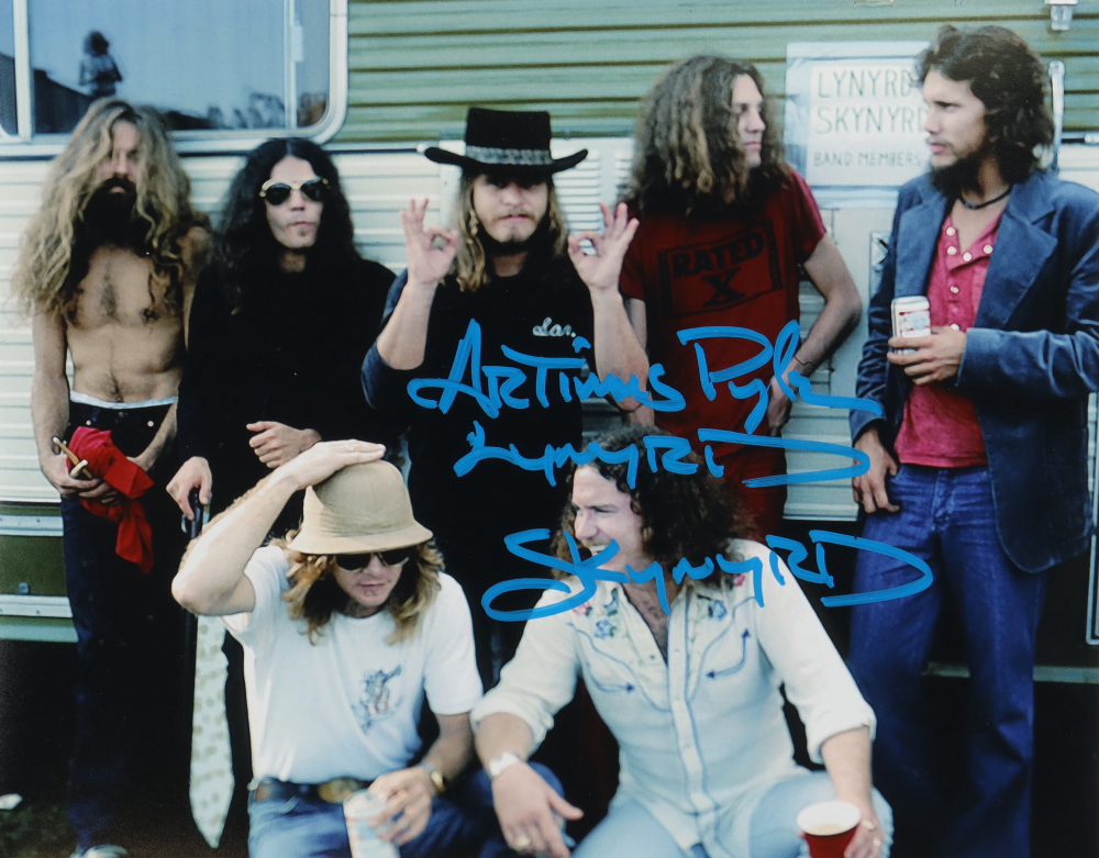 Artimus Pyle Signed 11x14 Photo Inscribed "Lynyrd Skynyrd ...