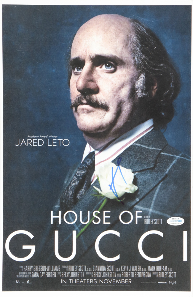 Jared Leto Signed "House of Gucci" 11x17 Photo (AutographCOA ...