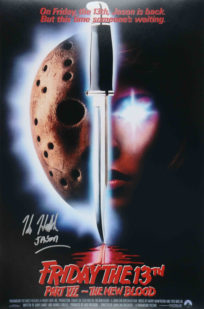 Kane Hodder Signed "Friday the 13th: Part VII The New Blood" 11x17 ...
