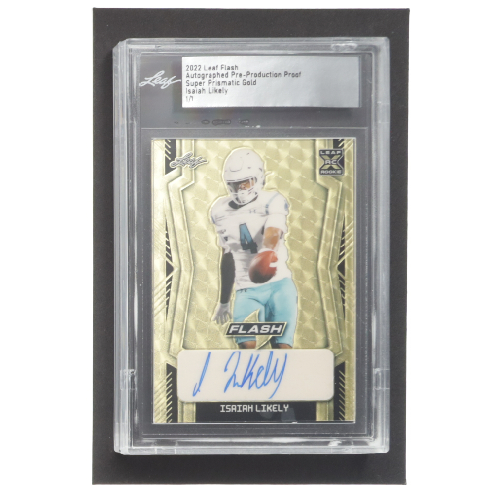 Isaiah Likely 2022 Leaf Flash Autographed Pre-Production Proof Super ...