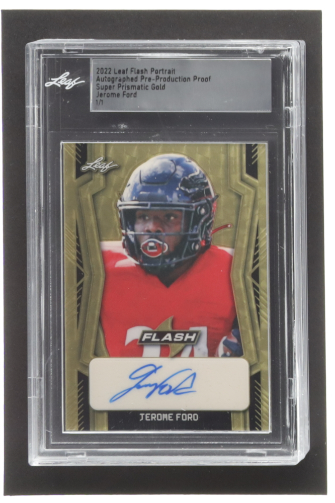 Jerome Ford 2022 Leaf Flash Portrait Autographed Pre-Production Proof ...