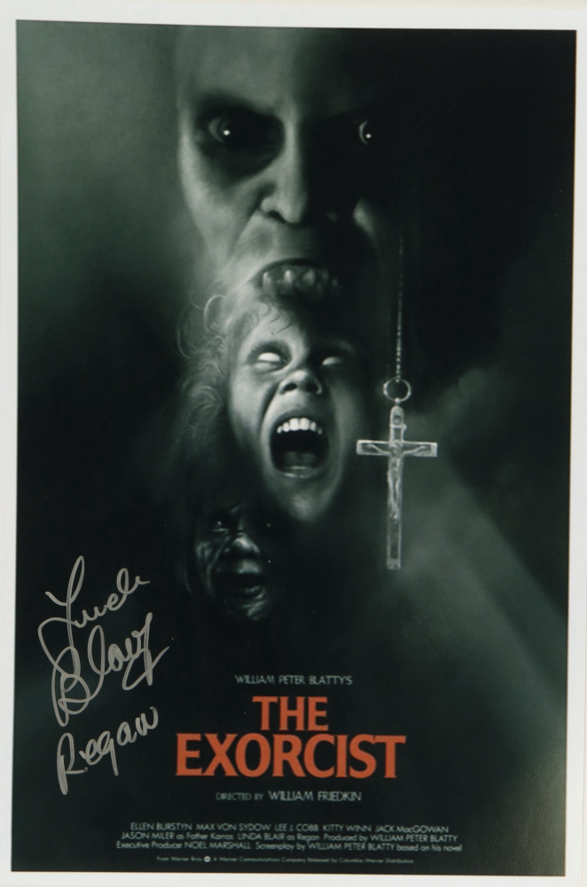 Linda Blair Signed "The Exorcist" 12x18 Photo Inscribed "Regan ...